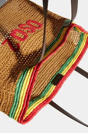 Dsquared2 Woven Tote Bag With Logo Detail