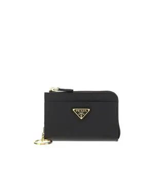 Prada Saffiano Leather Keychain - Black