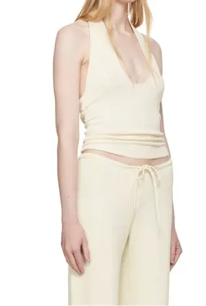 AYA MUSE Halter Neck Knitted Tank Top