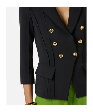 Elisabetta Franchi Double-breasted Blazer - Black
