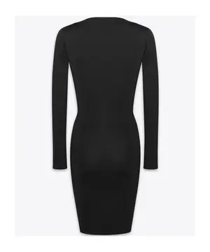 Saint Laurent Long-sleeved Knitted Dress