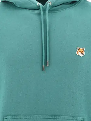 Maison Kitsuné Fox Head Patch Drawstring Hoodie