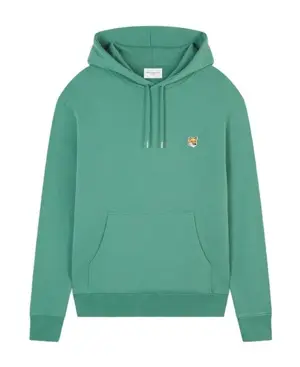 Maison Kitsuné Fox Head Patch Drawstring Hoodie - No