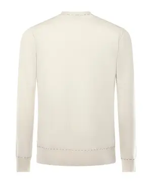 Eleventy Stitch-detailed Crewneck Knitted Jumper