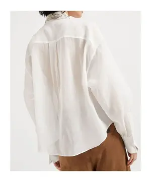 Brunello Cucinelli Floral Embroidered Shirt