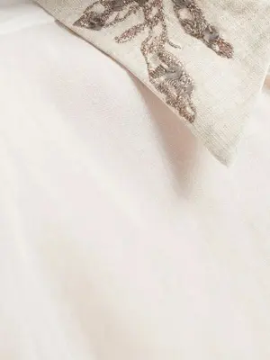 Brunello Cucinelli Floral Embroidered Shirt