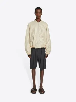 Dries Van Noten Zip-detail Coated Bomber Jacket