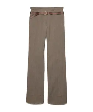 Prada Belt-detailed Pleated Trousers