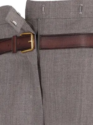 Prada Belt-detailed Pleated Trousers