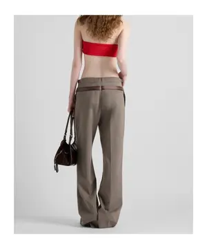Prada Belt-detailed Pleated Trousers