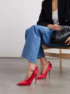 Valentino Garavani Satin Bow Stiletto Heels