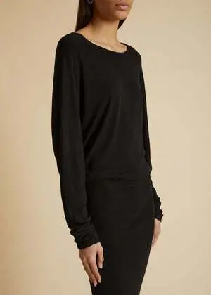 Khaite Trina Long-sleeved Open-back Midi Dress