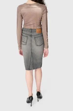 MARINE SERRE Tie Detailed Knit Sweater