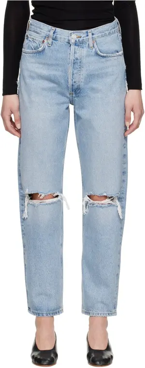 AGOLDE Ripped Light Wash Jeans