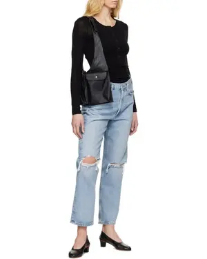 AGOLDE Ripped Light Wash Jeans