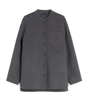 Max Mara Crewneck Button-up Coat