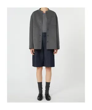 Max Mara Crewneck Button-up Coat