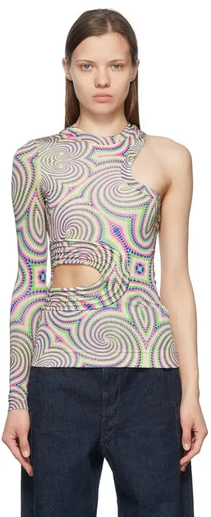 Stella McCartney Printed One-sleeve Top