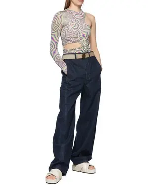 Stella McCartney Printed One-sleeve Top