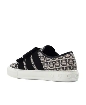 FERRAGAMO Gancini Pattern Jacquard Low Top Sneakers