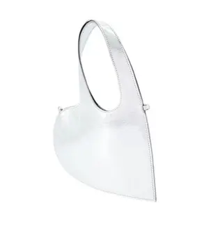 Coperni Metallic Effect Heart Mini Tote Bag - Silver