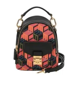 Mcm Patricia Cubic Monogram Jacquard Backpack