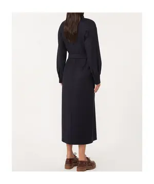 Max Mara Wool Flannel Belted Shirt Dress