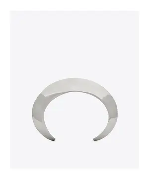 Saint Laurent Stacked Cuff In Metal