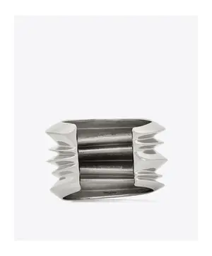 Saint Laurent Stacked Cuff In Metal