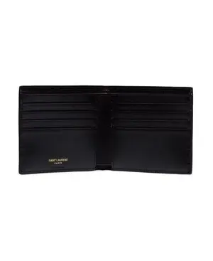 Saint Laurent Tiny Cassandre East/west Wallet - Black