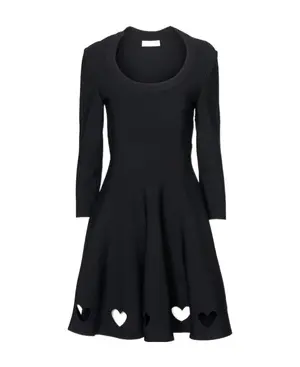 Alaïa U-neck Knitted Dress With Heart Cut-outs