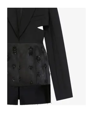 Givenchy Embellished-hem Tailored Blazer