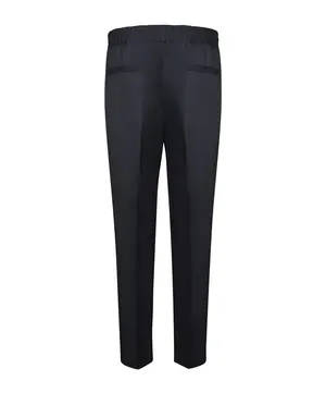 Zegna Elastic Waist Straight-leg Pants - Blue
