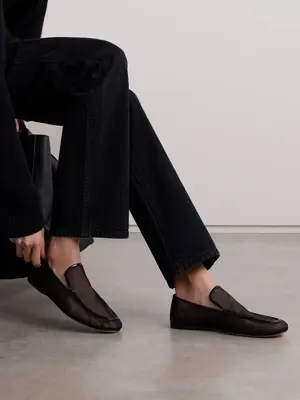 Khaite Round-toe Mesh Loafers - Black