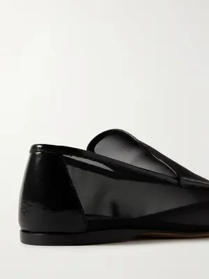 Khaite Round-toe Mesh Loafers - Black