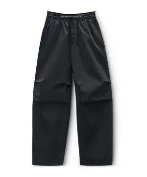 Alexander Wang Logo Waistband Wide Leg Pants
