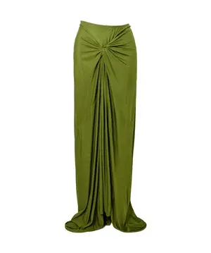Dries Van Noten Pleated Knit Maxi Dress