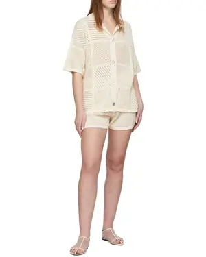 Nanushka Crochet Drawstring Shorts