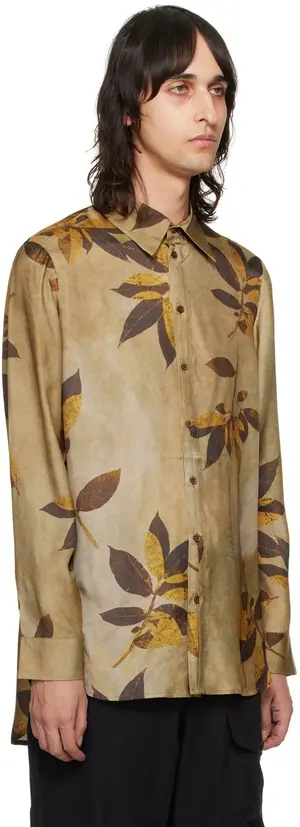 UMA WANG Printed Shirt - Brown
