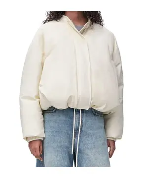 Loewe Puffer Jacket With Removable Wool Collar