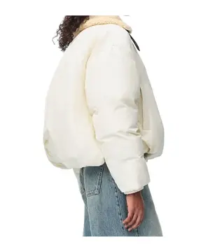 Loewe Puffer Jacket With Removable Wool Collar