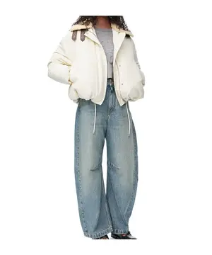 Loewe Puffer Jacket With Removable Wool Collar