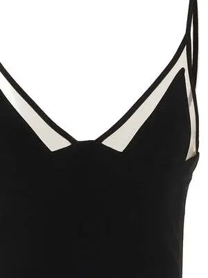 David Koma Slit Leg Panelled Dress