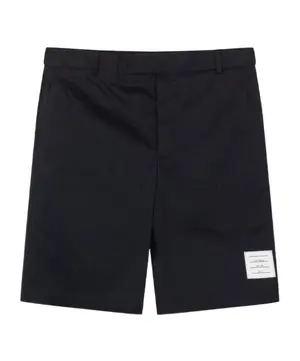 Thom Browne Cotton Twill Unconstructed Chino Shorts - Navy