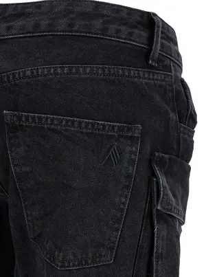 Attico Essie Straight-leg Cargo Jeans - Black
