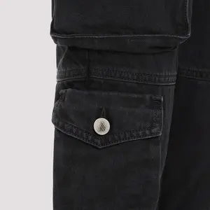 Attico Essie Straight-leg Cargo Jeans - Black