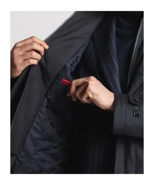 FAY Technical Poplin Raincoat - Blue