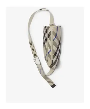 Burberry Small Shield Check Messenger Bag