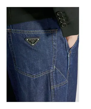 Prada Multi-pocket Denim Trousers - Blue