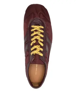 Dries Van Noten Round Toe Lace-up Sneakers - Red